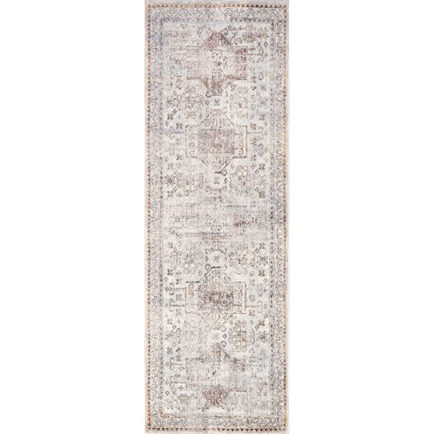 Nuloom Zahra Faded Native Panels Kitchen Runner Rug - Hallway, Entryway ...