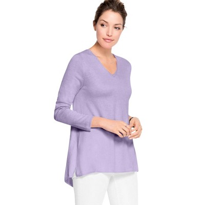 Ellos Women's Plus Size Pleat Back Sweater - 26/28, Jasmine : Target