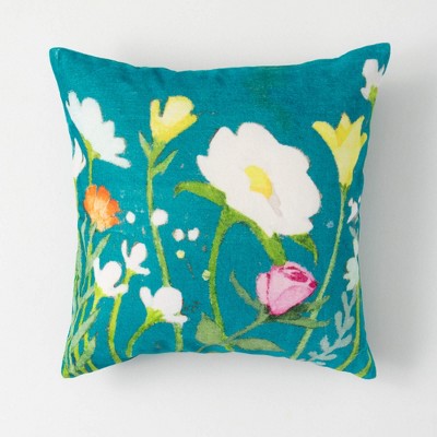 18"h Sullivans Gygi Floral Velvet Pillow Multicolored : Target