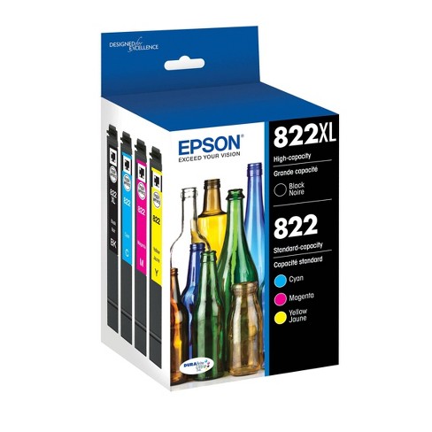 Epson 822xl Black 822 C/m/y 4pk Ink Cartridges - Black Cyan Magenta ...