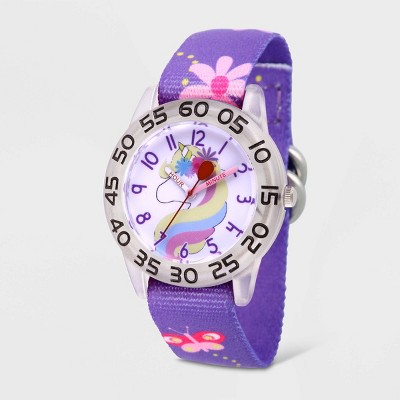 Kid's Timex Watch With Butterflies And Hearts Strap - Pink/blue ...