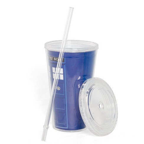 Se7en20 Doctor Who Tardis 16oz Carnival Cup With Lid & Straw : Target