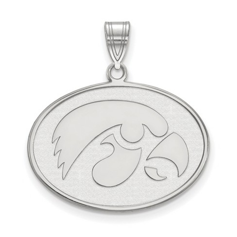 Black Bow Jewelry Sterling Silver Iowa Hawkeyes Ncaa Large Pendant : Target