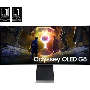 Samsung G85SD 34-inch Odyssey OLED G8 Ultra-WQHD Curved Gaming Monitor ...