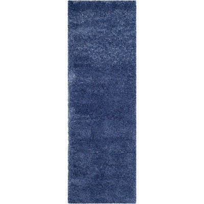 Unique Loom 2' 6 X 13' 0 Solid Shag Periwinkle Blue Area Rug : Target