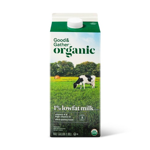 Organic 1% Milk - 0.5gal - Good & Gather™ : Target