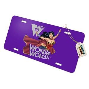 Wonder Woman 80th Warrior Purple Novelty Metal Vanity Tag License Plate ...