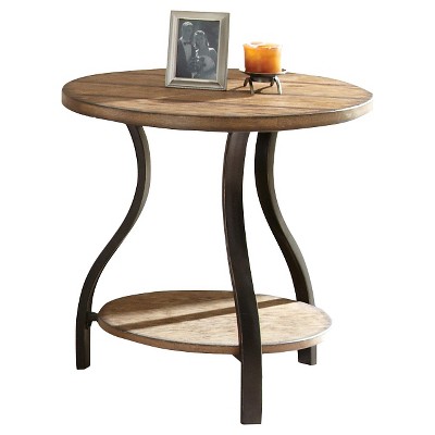 Lia Oval Accent Table Antique Bronze - Martha Stewart : Target