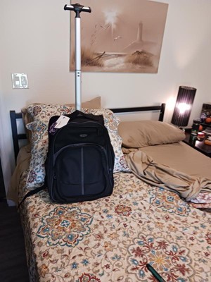 Targus 16” Compact Rolling Backpack, Black : Target