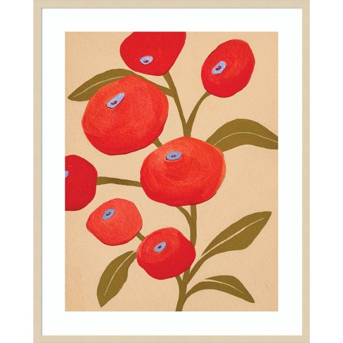 Amanti Art 33"x41" Persimmon Plant By Emma Daisy Wood Framed Wall Art ...