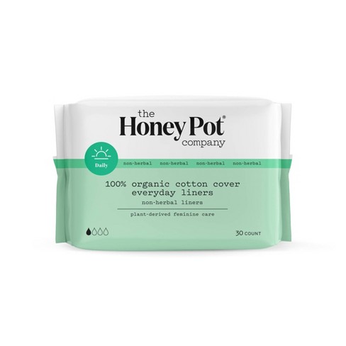 The Honey Pot Company Non-herbal Pantiliners, Organic Cotton Cover ...