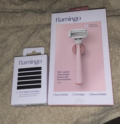 Flamingo 5-blade Women's Razor - 1 Razor Handle + 2 Razor Blade Refills ...