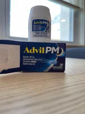 Advil Pm Pain Reliever/nighttime Sleep Aid Caplets - Ibuprofen (nsaid ...