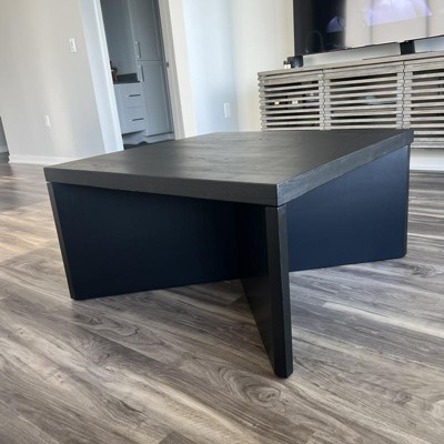 River Heights Square Wooden Coffee Table Black - Threshold™ Designed ...