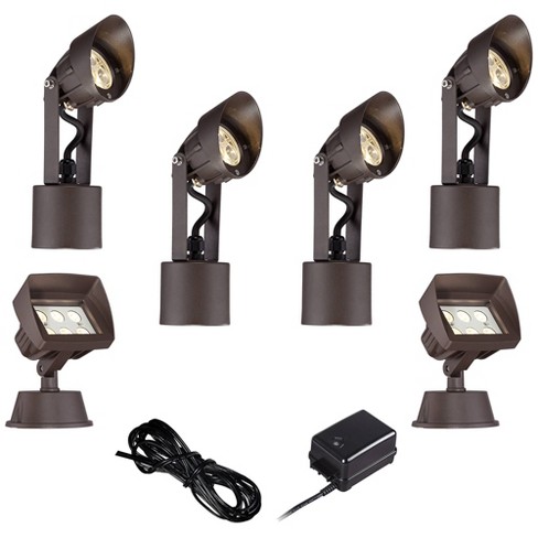 Super Duty Bronze Led Spot And Flood Light Complete Landscape Kit : Target