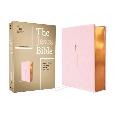 The Jesus Bible, Esv Edition, Leathersoft Over Board, Pink - By ...
