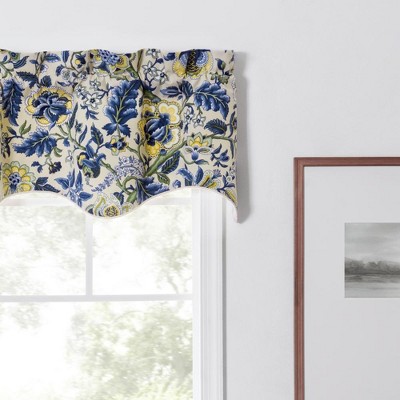 Ellis Curtain Regency Scallop Shaped 3" Rod Pocket Valances For Windows ...