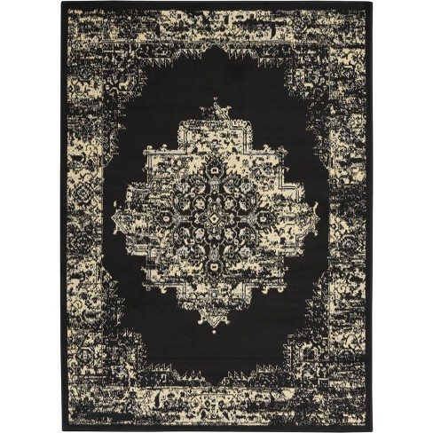 Nourison Grafix Grf14 Black Area Rug 5'3" X 7'3" : Target