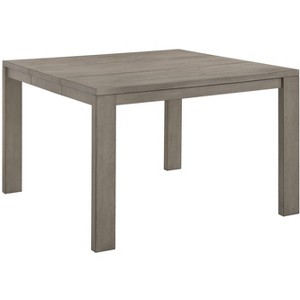 Xiyuyeu Dining Table 54" Counter Height Expandable 18" Leaf Gray Finish ...