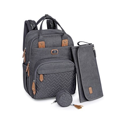 Parker Baby Co. Mini Diaper Backpack Birch Bag - Gray : Target