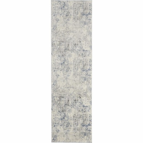 Nourison Rustic Textures Modern Indoor Area Rug Ivory/grey/blue 2'2" X ...