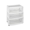 Homz Plastic 3 Clear Drawer Compact Home Rolling Storage Container ...
