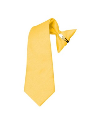 Thedappertie Lemon Yellow Solid Color 8" X 2.25" Pre-tied Clip On Necktie For Boys : Target