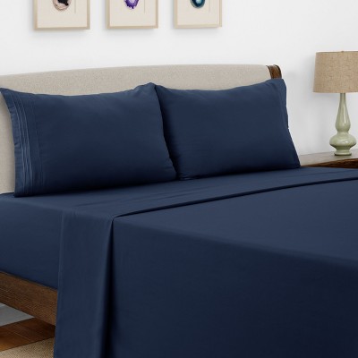 Lux Decor Queen Sheet Set 6 Pcs Brushed Microfiber Bed Sheets With ...