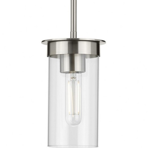 Progress Lighting Kellwyn 1-light Brushed Nickel Clear Glass Mini ...