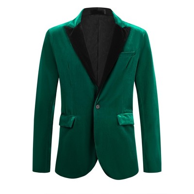 Lars Amadeus Men's Halloween Peak Collar Wedding Party Prom Velvet Suit ...