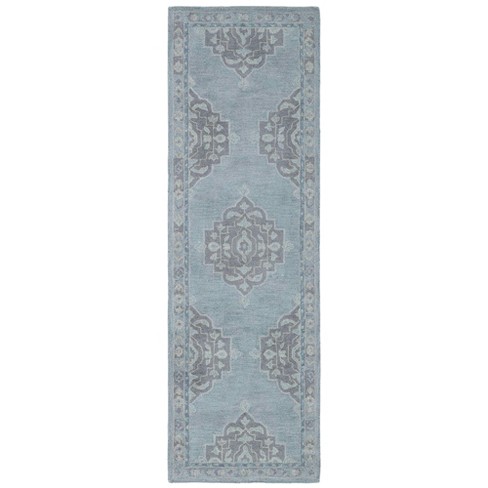Obeetee Noble Medallina Hand Made Indoor Area Rug - 2'6"x8' Blue : Target