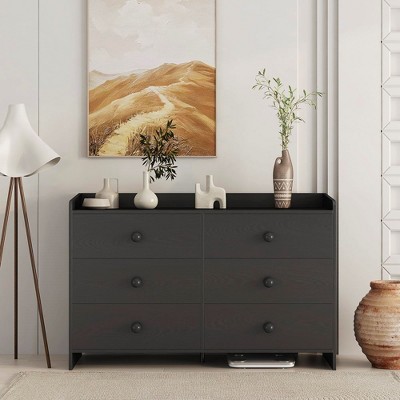 Dresser For Bedroom,6 Drawer Double Dresser With Wide Storage, ,modern ...