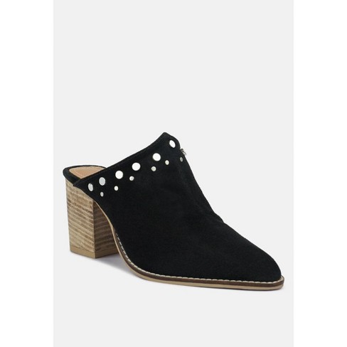 Leslie Tan Stacked Heel Mules : Target