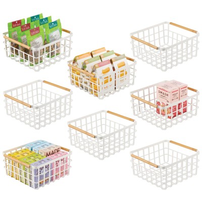 Mdesign Classico Metal Wire Food Organizer Basket With Built-in Handles ...