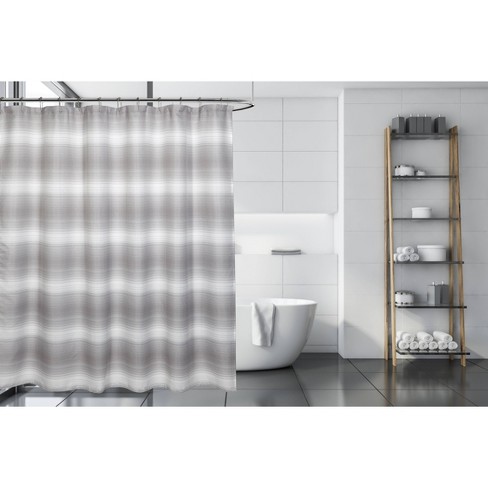 Moda At Home Toluca Shower Curtain Gray : Microfiber, Machine Washable ...