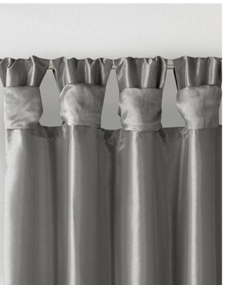 120"x50" Lillian Twisted Tab Lined Light Filtering Curtain Panel Silver ...