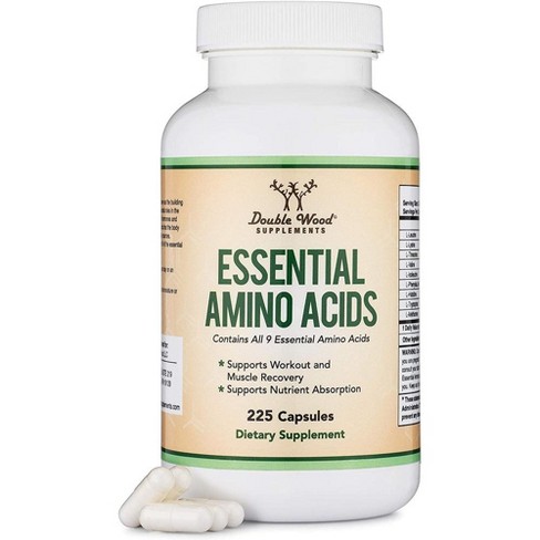 Essential Amino Acids - 225 Capsules By Double Wood Supplements - All 9 ...