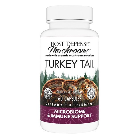 Host Defense Turkey Tail Capsules, Mushroom Supplement, Unflavored : Target