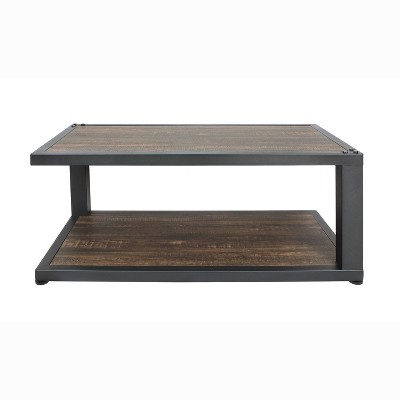 Felcor Industrial Coffee Table Dark Walnut/black - Mibasics : Target