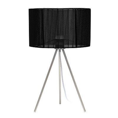 Creekwood Home 19.69" Contemporary Pedestal Table Lamp Black : Target