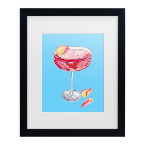 Trademark Fine Art - Alice Straker Sparkling Rose Gin Cocktail Matted ...