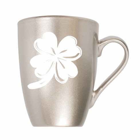Elanze Designs Irish Four Leaf Clover 10 Ounce New Bone China Coffee ...