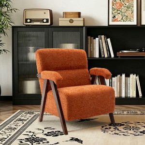 GDFStudio Robbins Mid-Century Modern Solid Wood Upholstered Accent ...