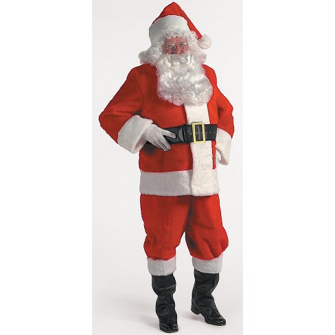 Halco Mens Plush Santa Suit Costume Red - Size X-large : Target
