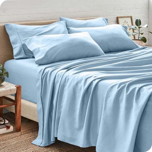 Full Light Blue 6pc Microfiber Sheet Set By Bare Home : Target