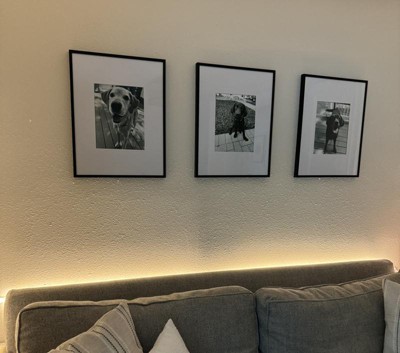 Thin Gallery Matted Photo Frame Black - Threshold™ : Target