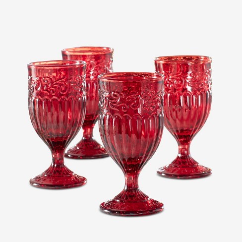 Brylanehome 4 Piece Red Goblet Set : Target
