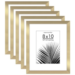 Americanflat 5 Pack of 8x10 Frames with 5x7 Mat - Plexiglass Cover ...