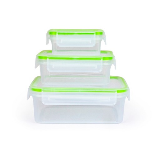 6-piece Food Storage Container Set Click-and-lock Containers W/lids Bpa ...