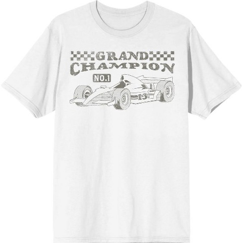 Formula One Grand Champion F1 Car Adult White Crew Neck Short Sleeve ...